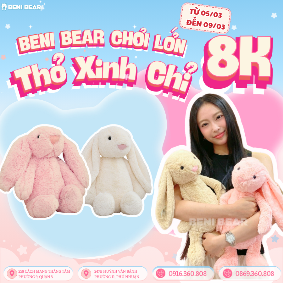 Săn Thỏ Bông Siêu Xinh Chỉ 8K – Deal Hot Tại Beni Bear! - Beni Bear Gấu ...