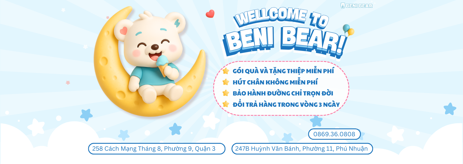 Gấu Bông Beni Bear Đẹp, Cao Cấp | Shop Bán Gấu Bông Tại TP.HCM