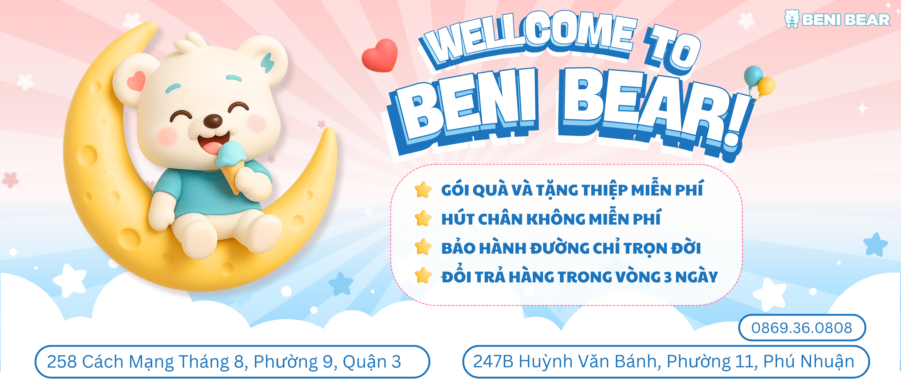 Gấu Bông Beni Bear Đẹp, Cao Cấp | Shop Bán Gấu Bông Tại TP.HCM